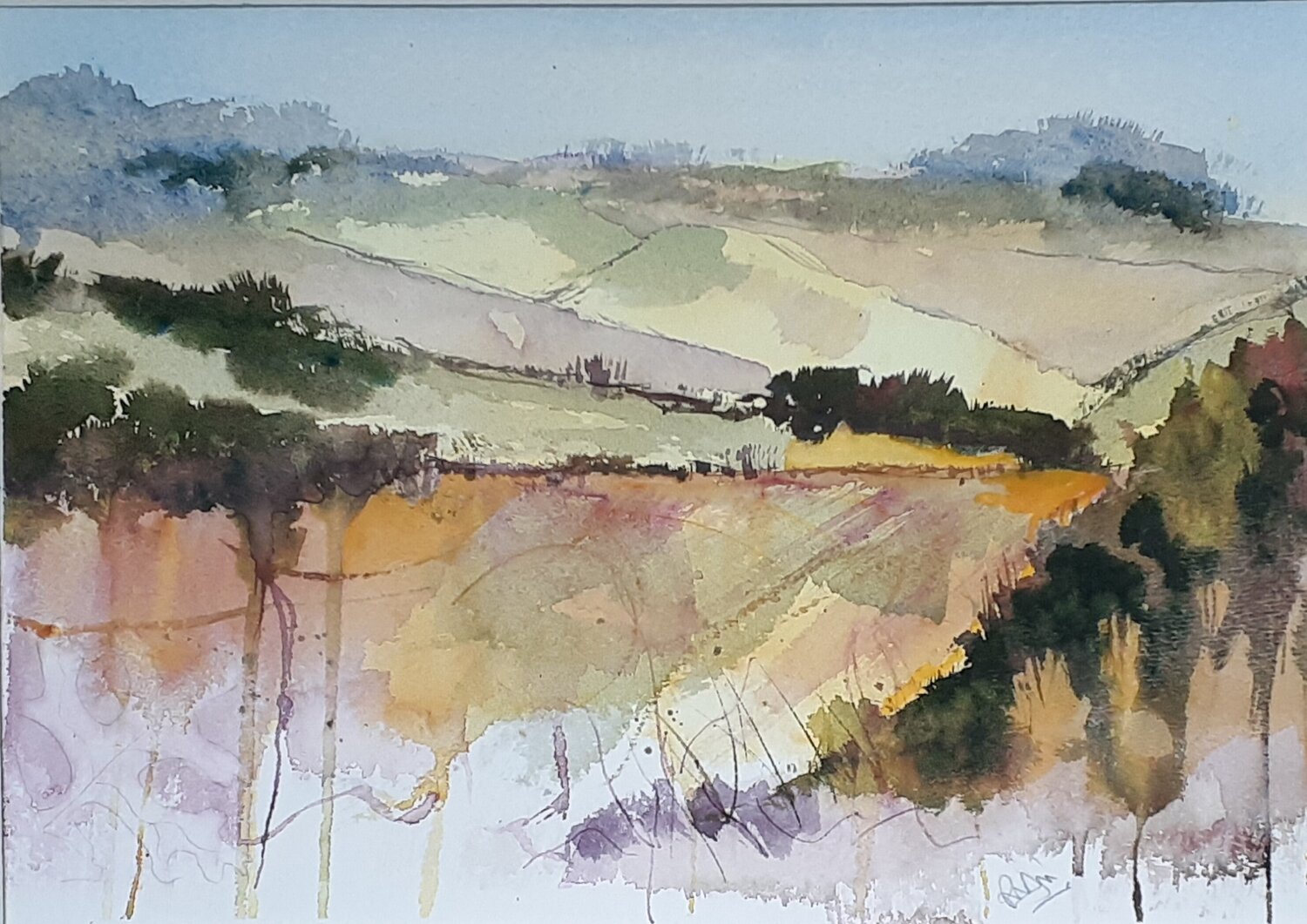 Rooted in Time von Richard Hall (2025): Malerei Aquarell auf Papier ...