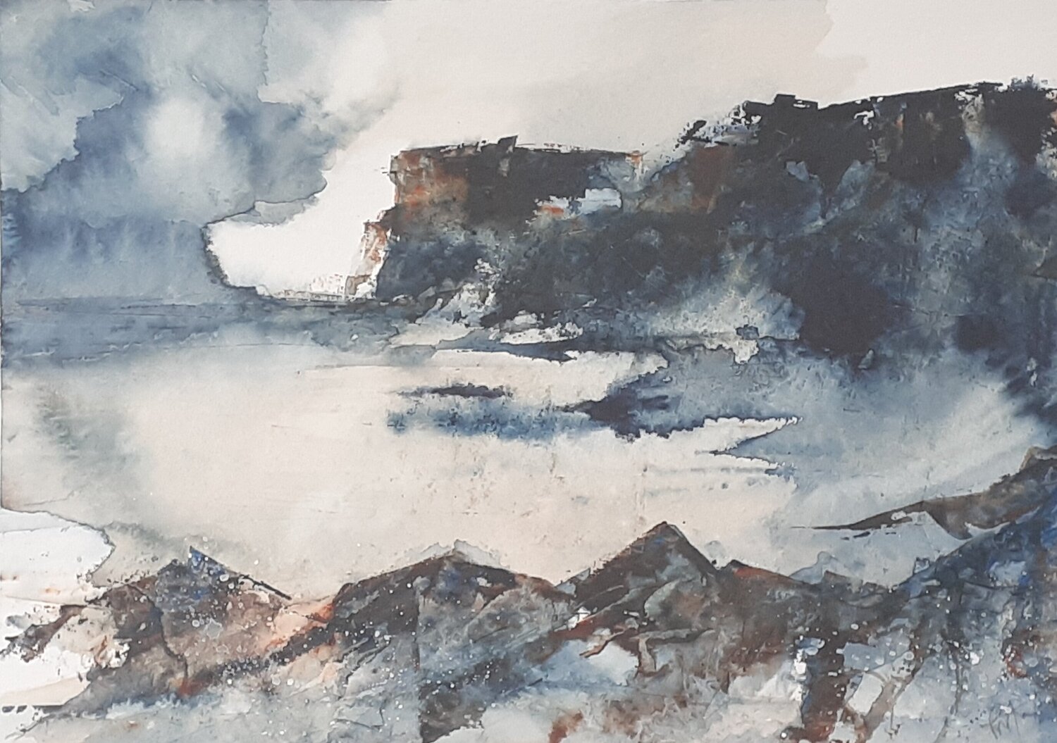 The Raging Storm by Richard Hall (2025) : Work on Paper Watercolor on ...