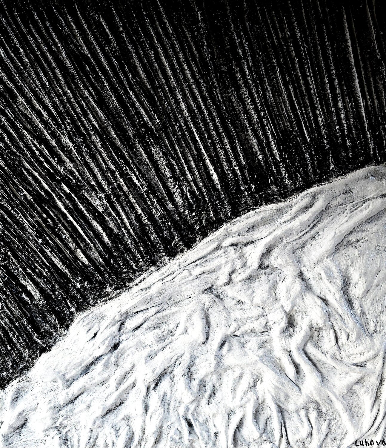 The woods are lovely, dark and deep… de Daria Luhova (2025) : Peinture Acrylique, Laque sur ...