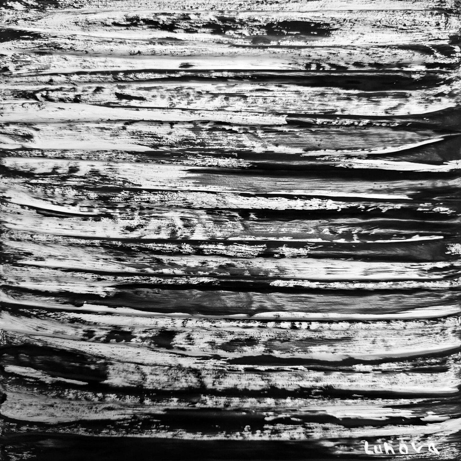 Embrace of Anxiety by Daria Luhova (2025) : Painting Acrylic, Lacquer on Canvas - Singulart