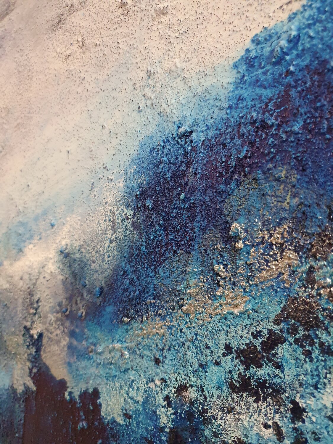 WHISPERS OF ICE by Natalie Odermatt (2025) : Painting Acrylic, Sand on ...