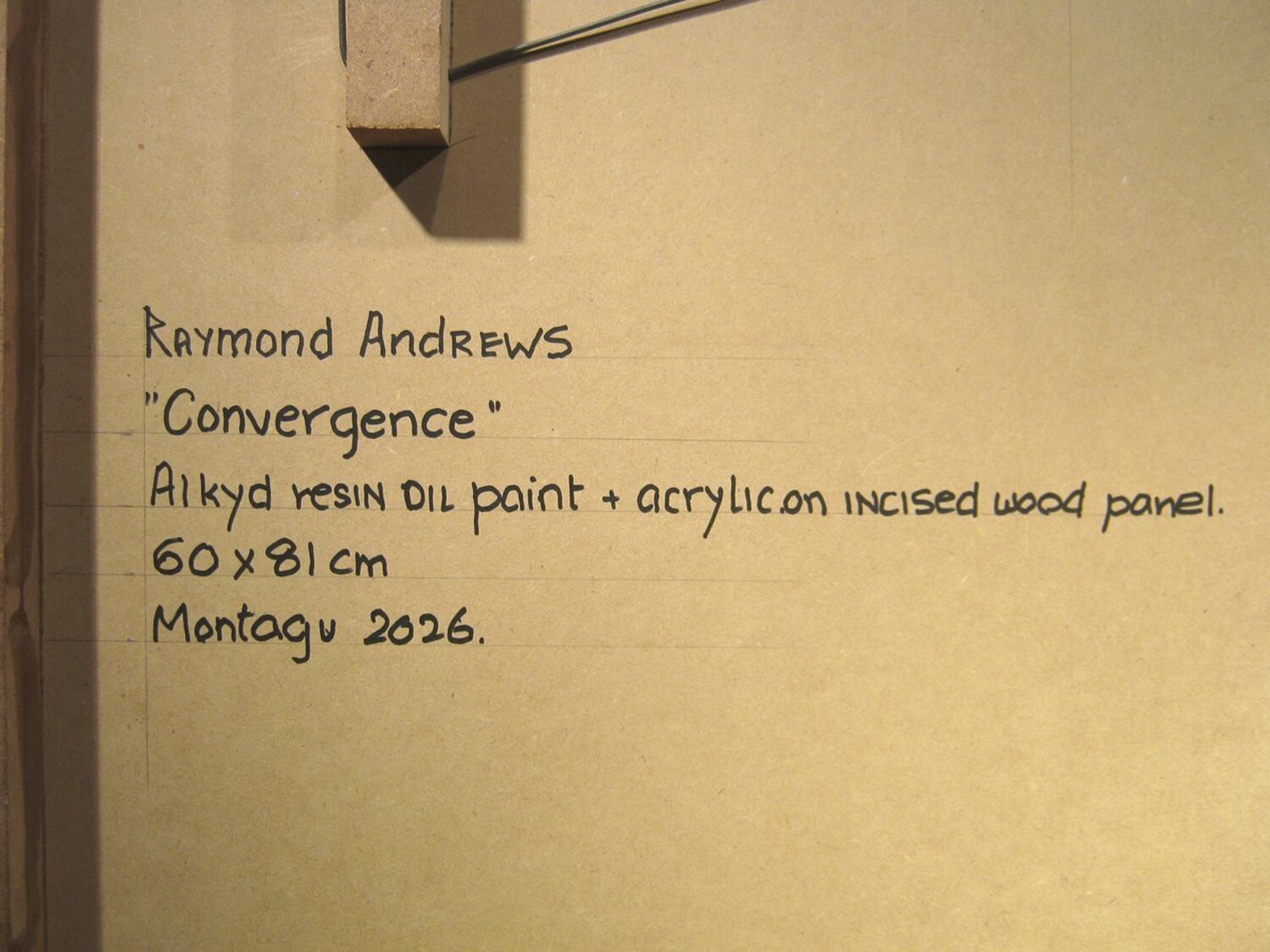Convergence by Raymond Andrews (2026) : Painting Oil, Engraving on Wood ...