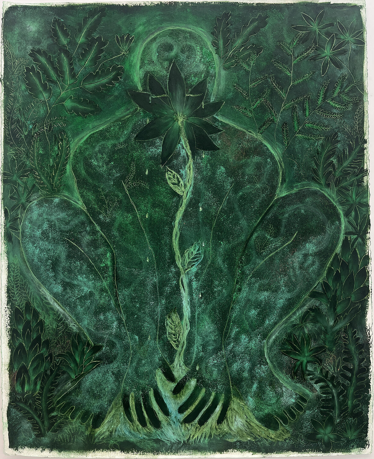 Release by Nicole Salcedo (2023) : Work on Paper Oil, Chalk on Paper - Singulart