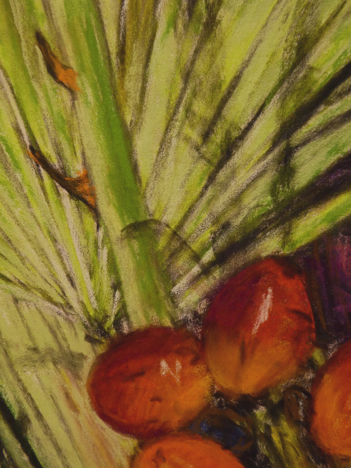 Dátiles 9 by Gabriele Kübler-Mohr (2025) : Painting Pastel, Charcoal on ...