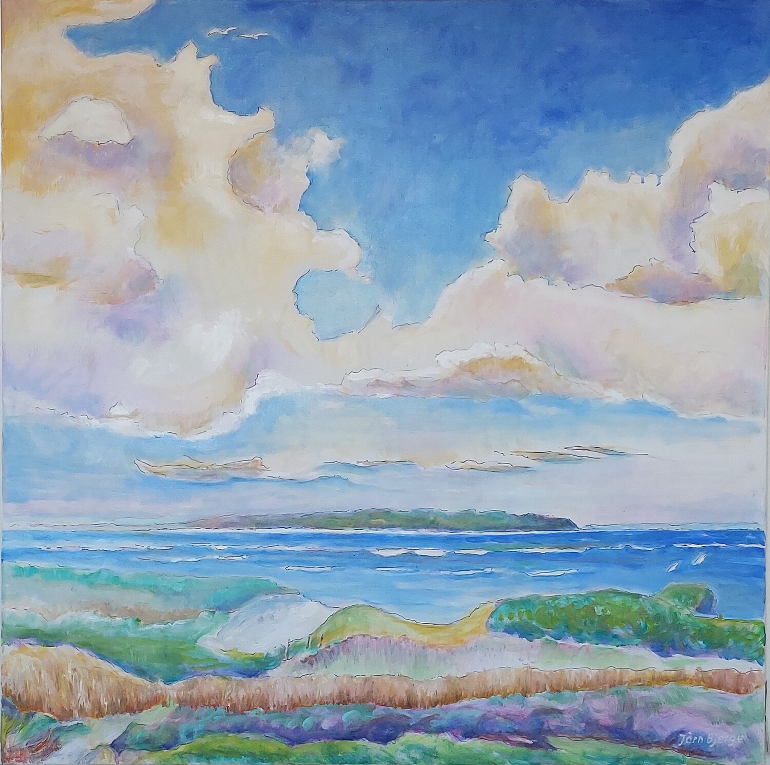 Strandglimt de Joern Bjerge (2022) : Peinture Acrylique sur Toile - Singulart