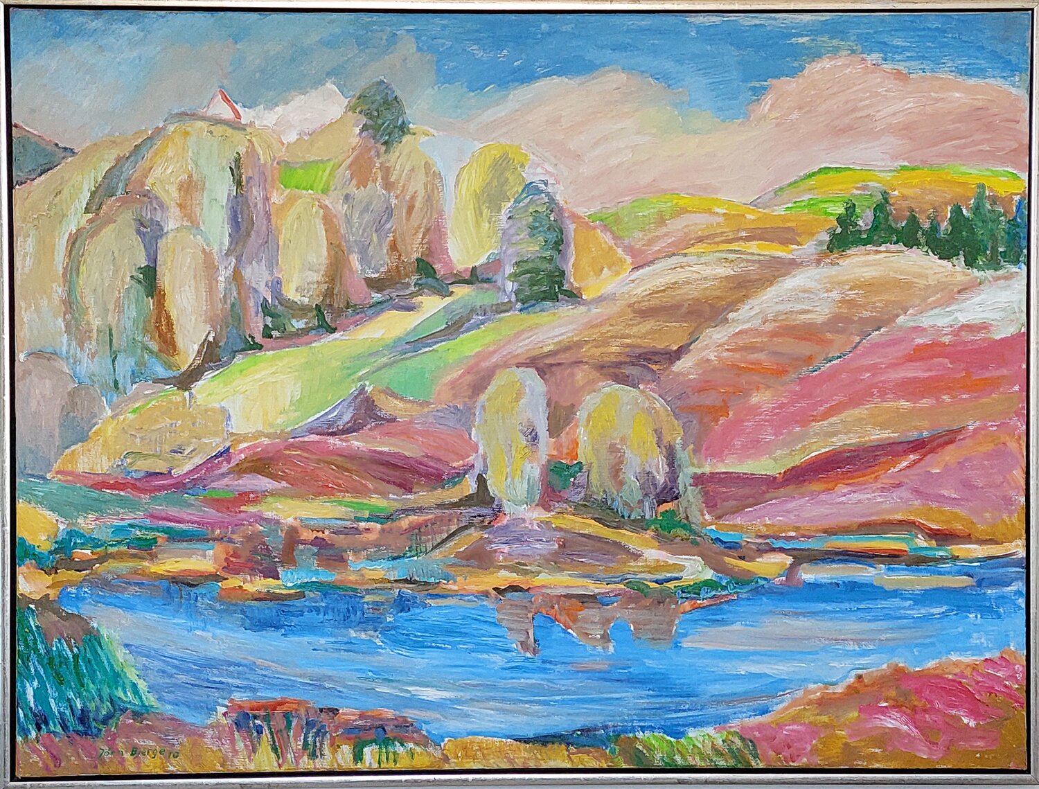 Hyllebjerg sø de Joern Bjerge (2010): Pintura Óleo en Lienzo - Singulart