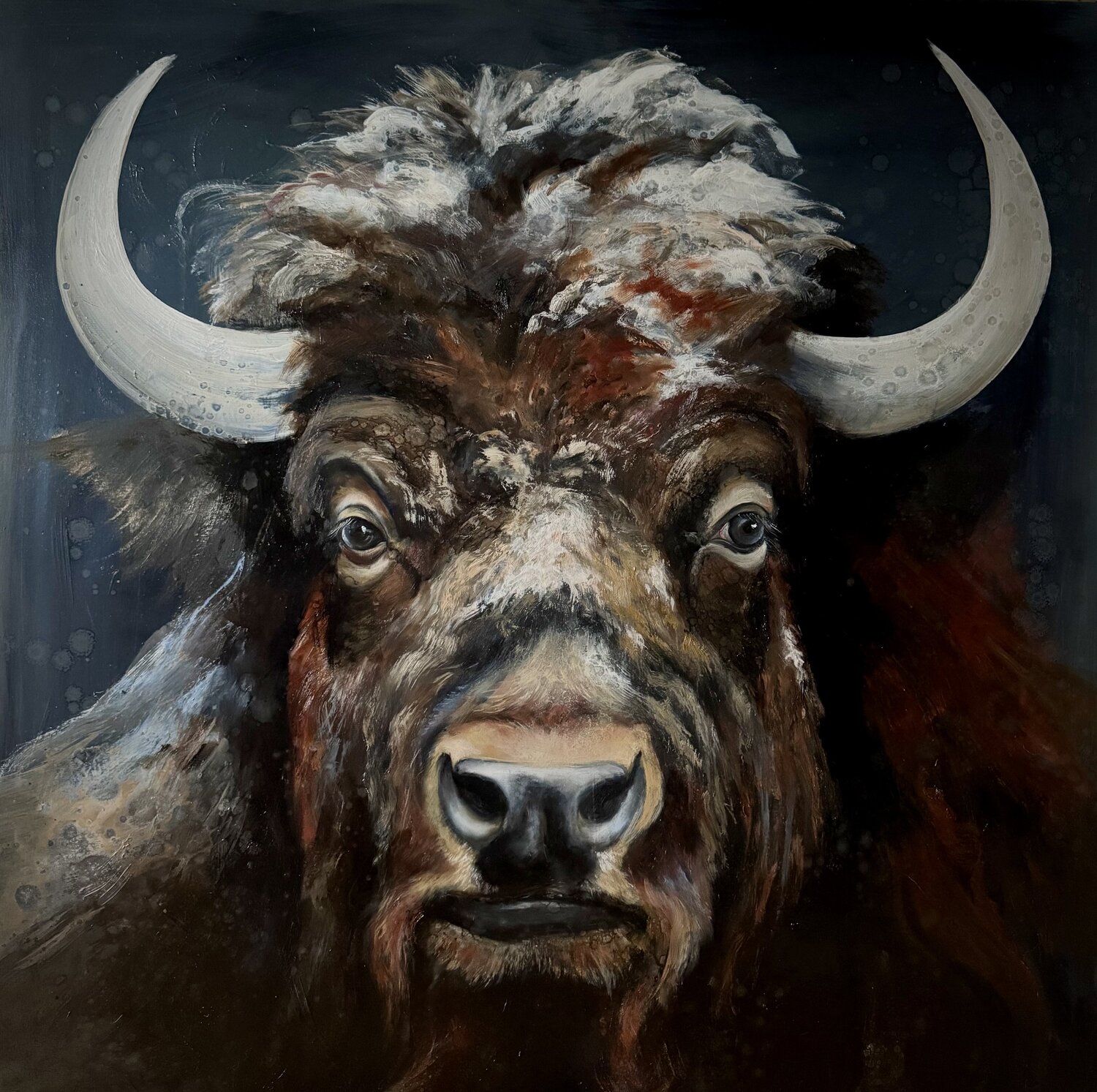 Silence glacé de Elaura ALLIN (2025) : Peinture Huile sur Lin - Singulart