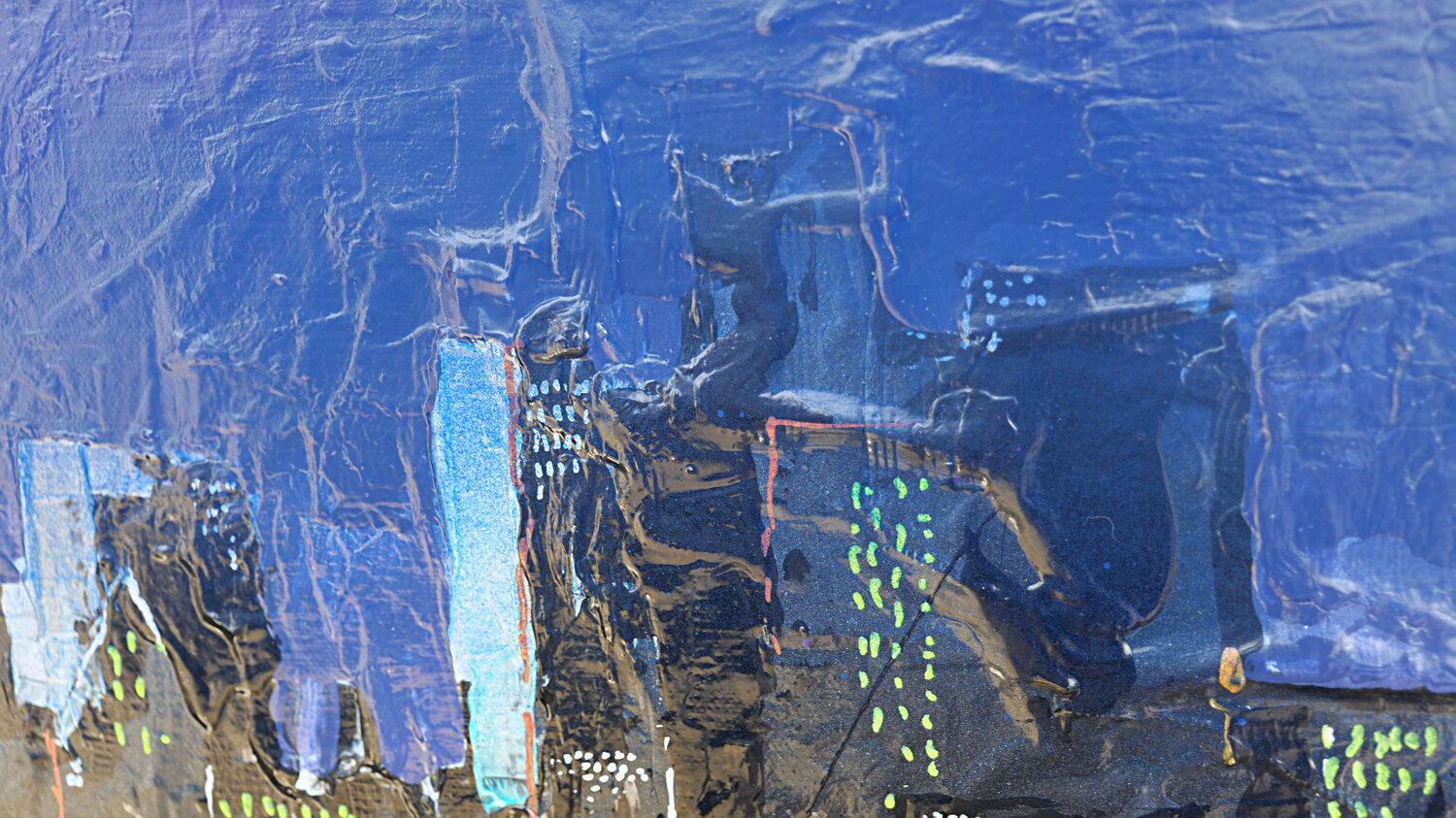 Manahattan frippé von daniel LANOUX (2025): Malerei Acryl, Collage auf ...