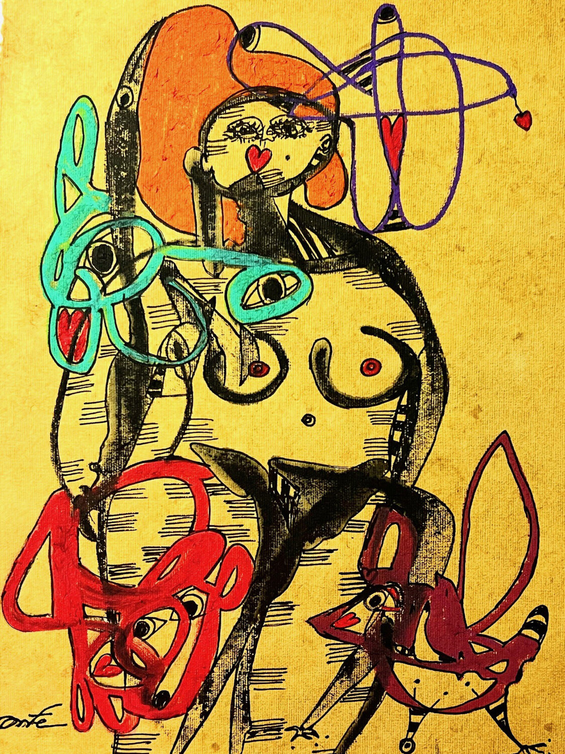 Linear beauty 2 de Leonardo Lanzolla (2025): Obra en papel Acrílico ...