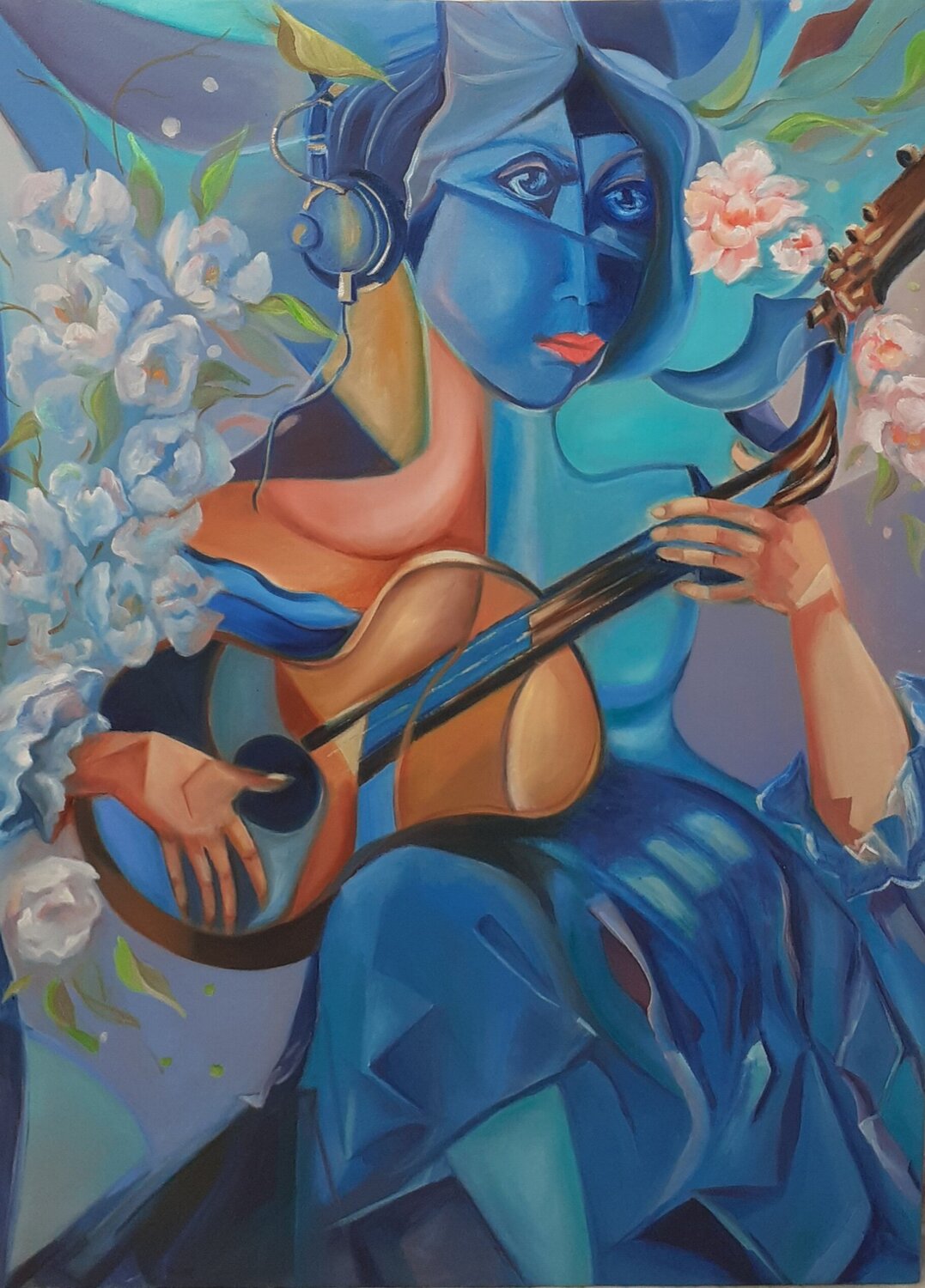 SoeurJumelle von Ahmed ZAIBI (2020): Malerei Öl auf Leinwand - Singulart