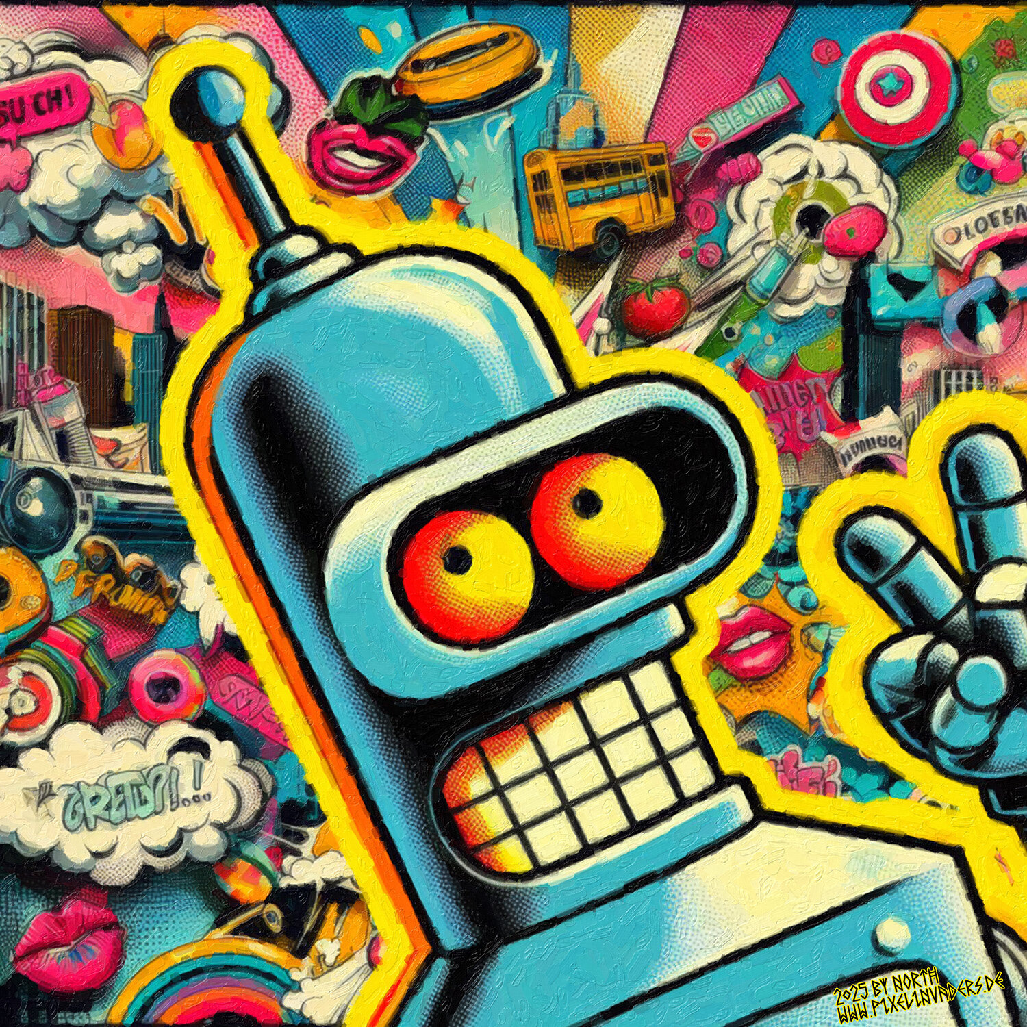 B3ND3R de David Ludwig (North) (2025): Impresión Impresión Giclée en Lienzo - Singulart