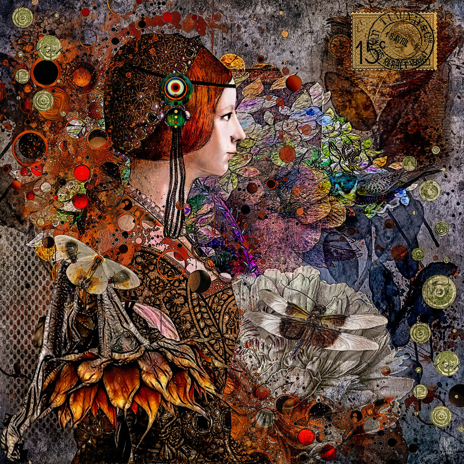 Cosmic Garden de Dan Lavery (2025): Digital Digital en Lienzo - Singulart