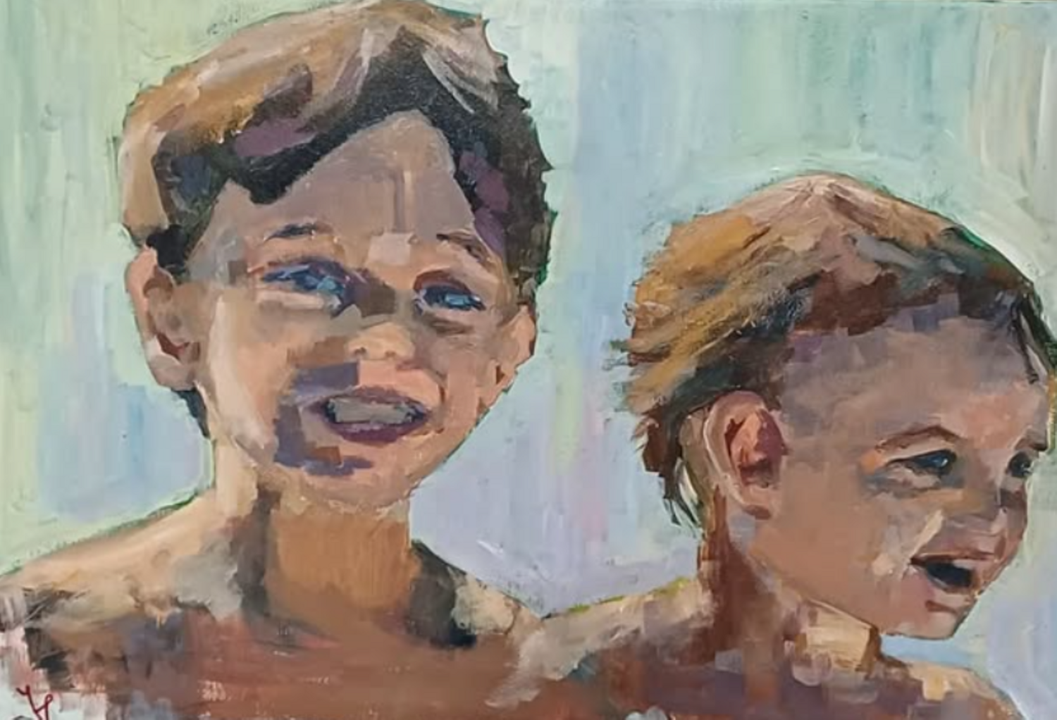 Jon y Dani de Susana Martínez Orgaz (2024): Pintura Acrílico en Lienzo ...