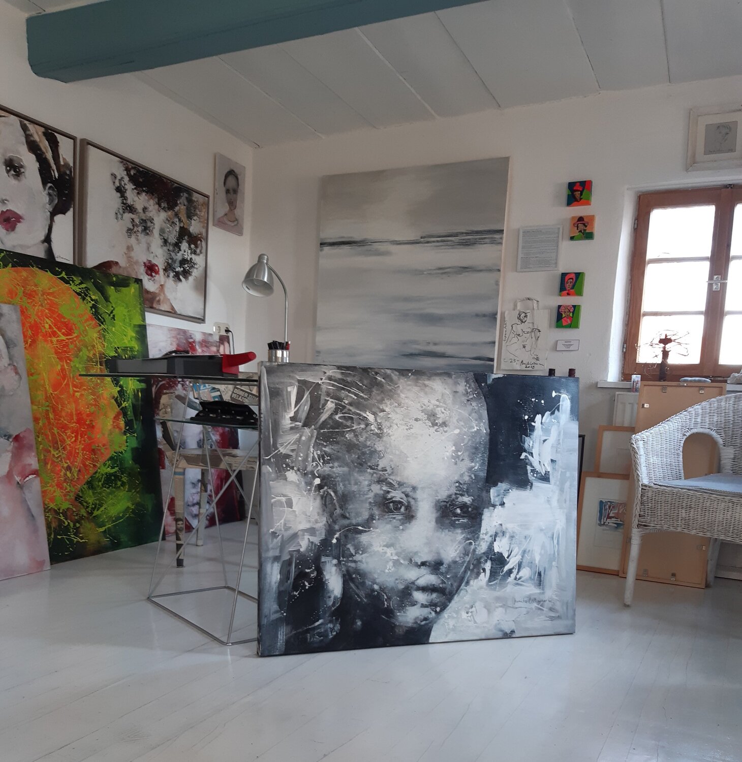 Face #142 - -series two colors black and white by Monika Lehmann (2022 ...