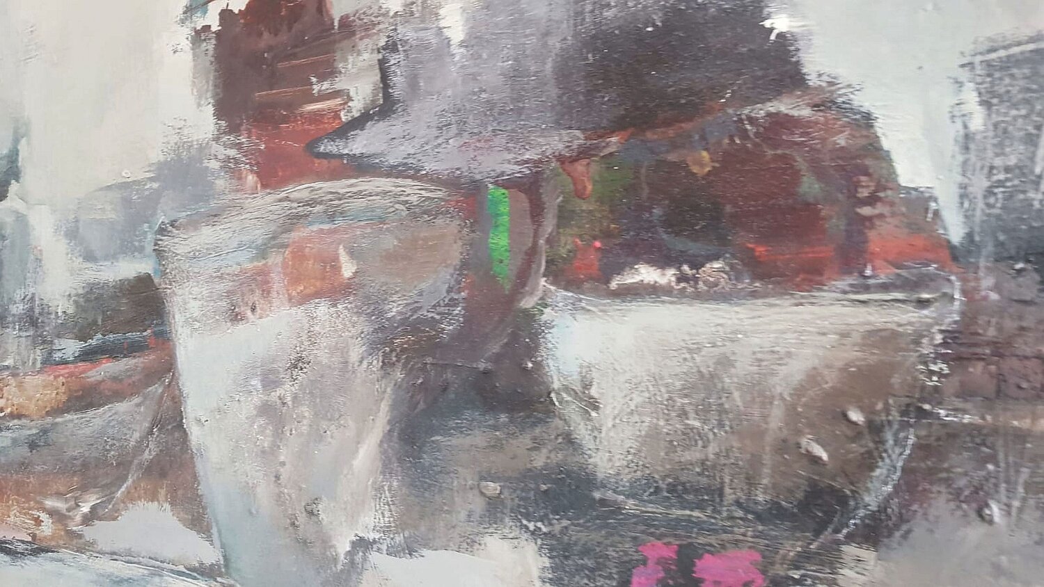 Old Pot by Monika Lehmann (N.D) : Painting Acrylic, Earth on Canvas ...