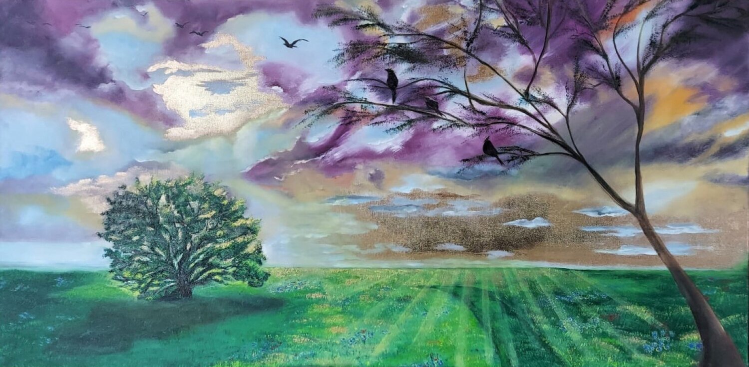 Interior painting for home and office "Ray touches the ground" by Vanda ...