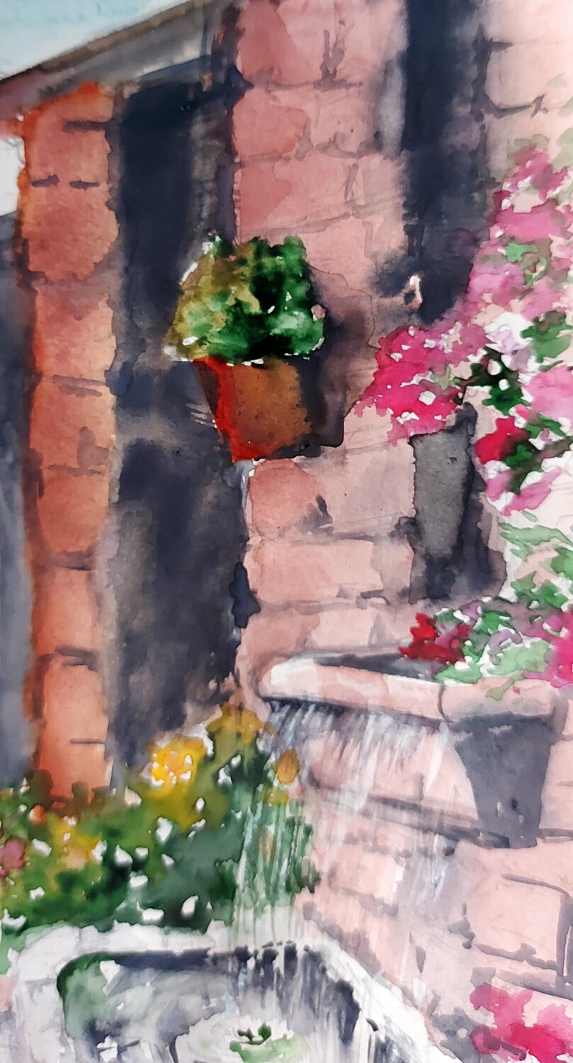 La mia oasi door Maria Antonietta Garzia (2025) : Schilderij Waterverf ...