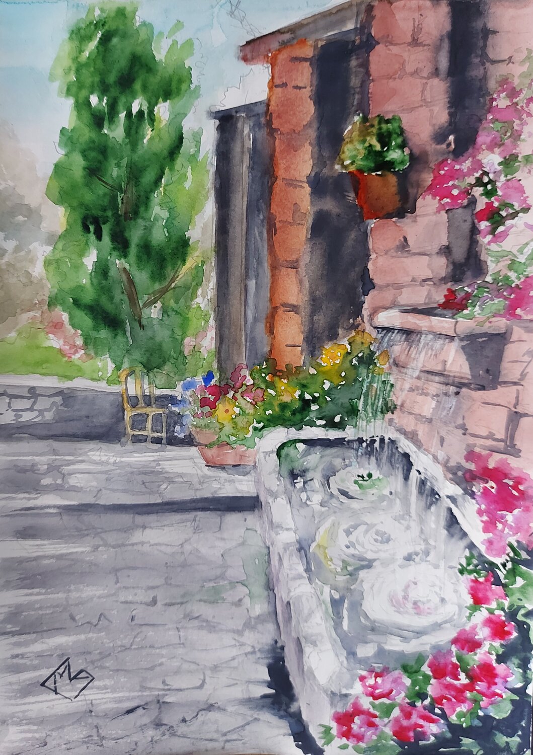 La mia oasi by Maria Antonietta Garzia (2025) : Painting Watercolor on ...