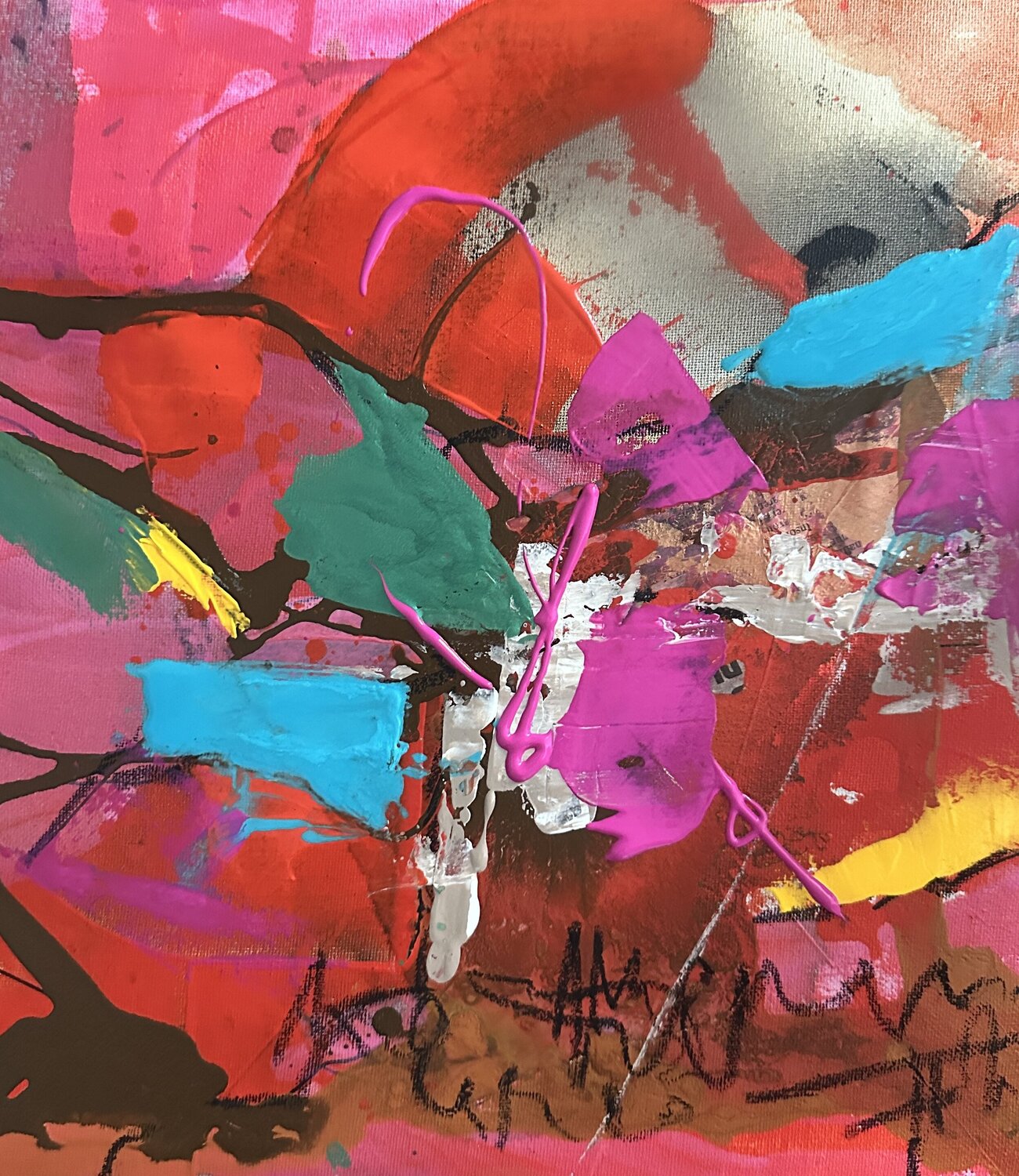 Electric Pulse of Joy by Irina Staud (2025) : Painting Acrylic, Oil ...