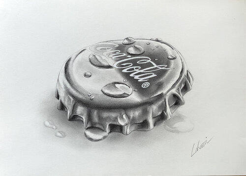 Packed Coke de Leonello Calvetti (2018): Pintura Acuarela, Pluma en ...