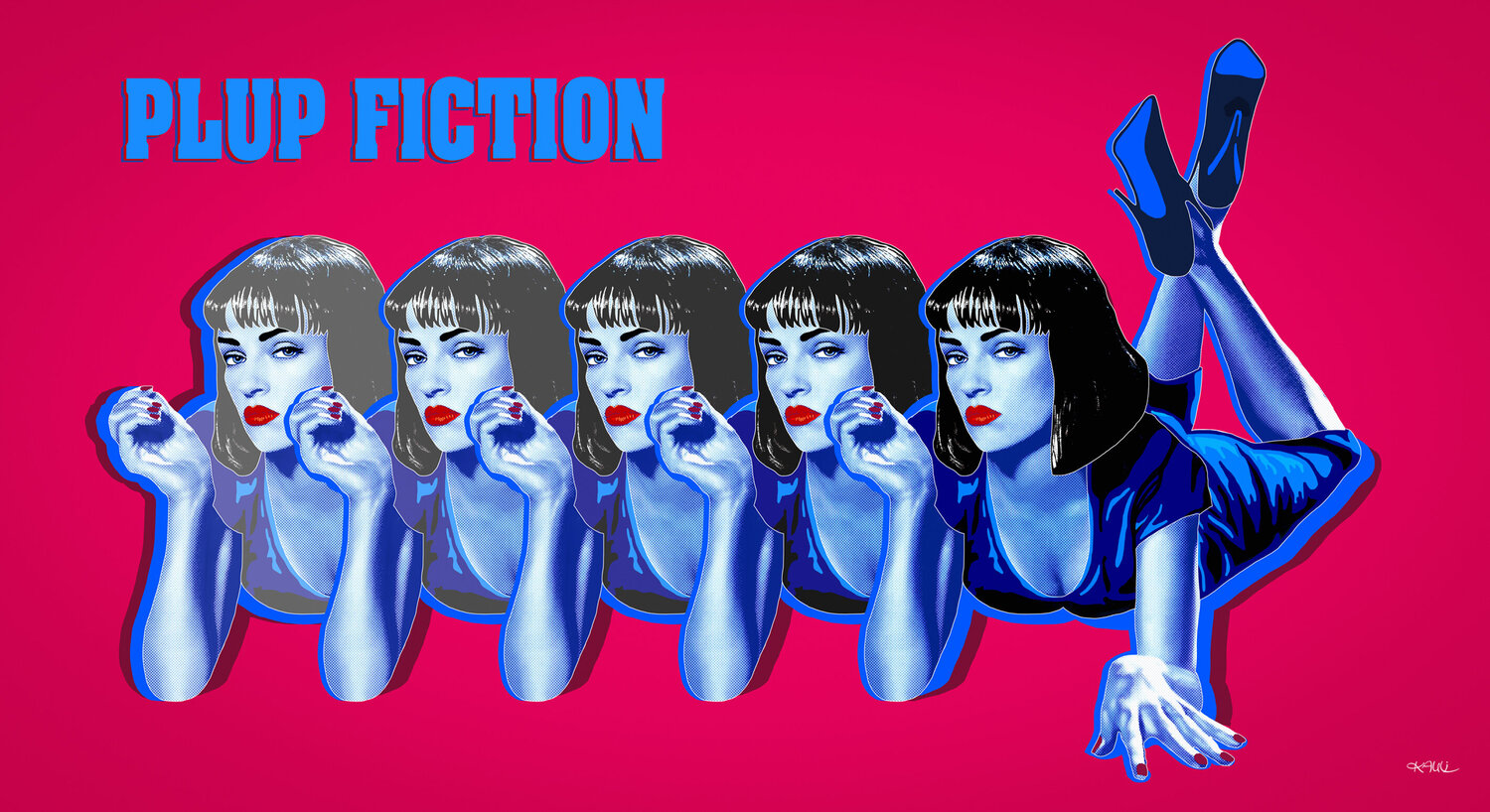 Plup Fiction (Uma Thurman - Uma Karuna Thurman) by Kauli aka Christof Kaul (2021) : Print Giclée ...