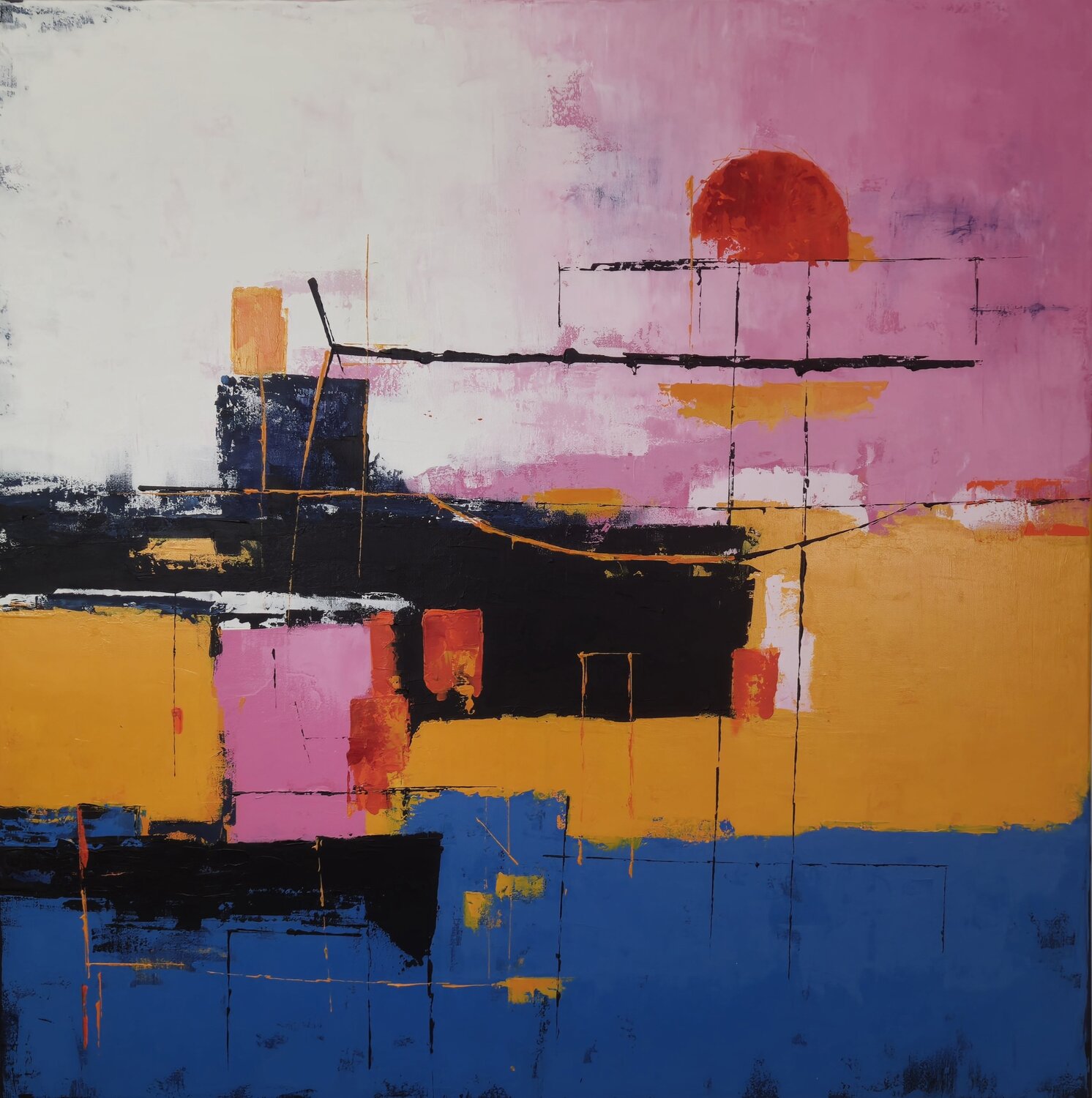 Summertime Sadness by Albert Tison (2024) : Painting Acrylic on Canvas ...