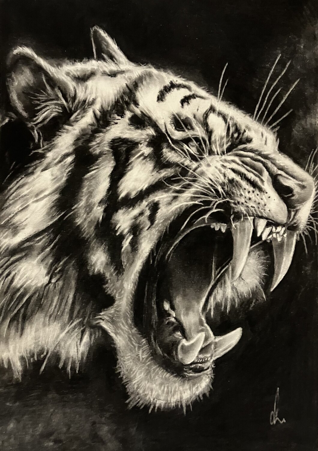 MŌI (猛威) by Diana Art (2026) : Drawing Charcoal on Paper - Singulart