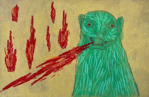 Vampire de Yiming Tang (2025) : Œuvre sur papier Pastel, Crayon de couleur - Singulart