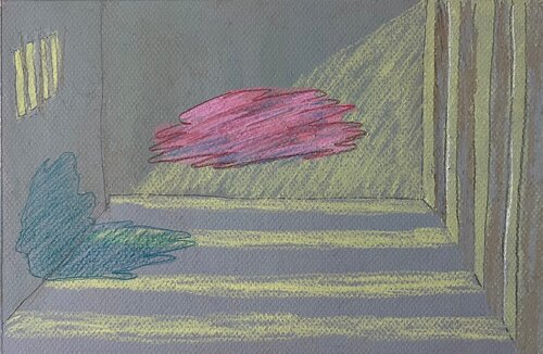 A Misdemeanant de Yiming Tang (2025): Obra en papel Pastel, Lápiz de color - Singulart