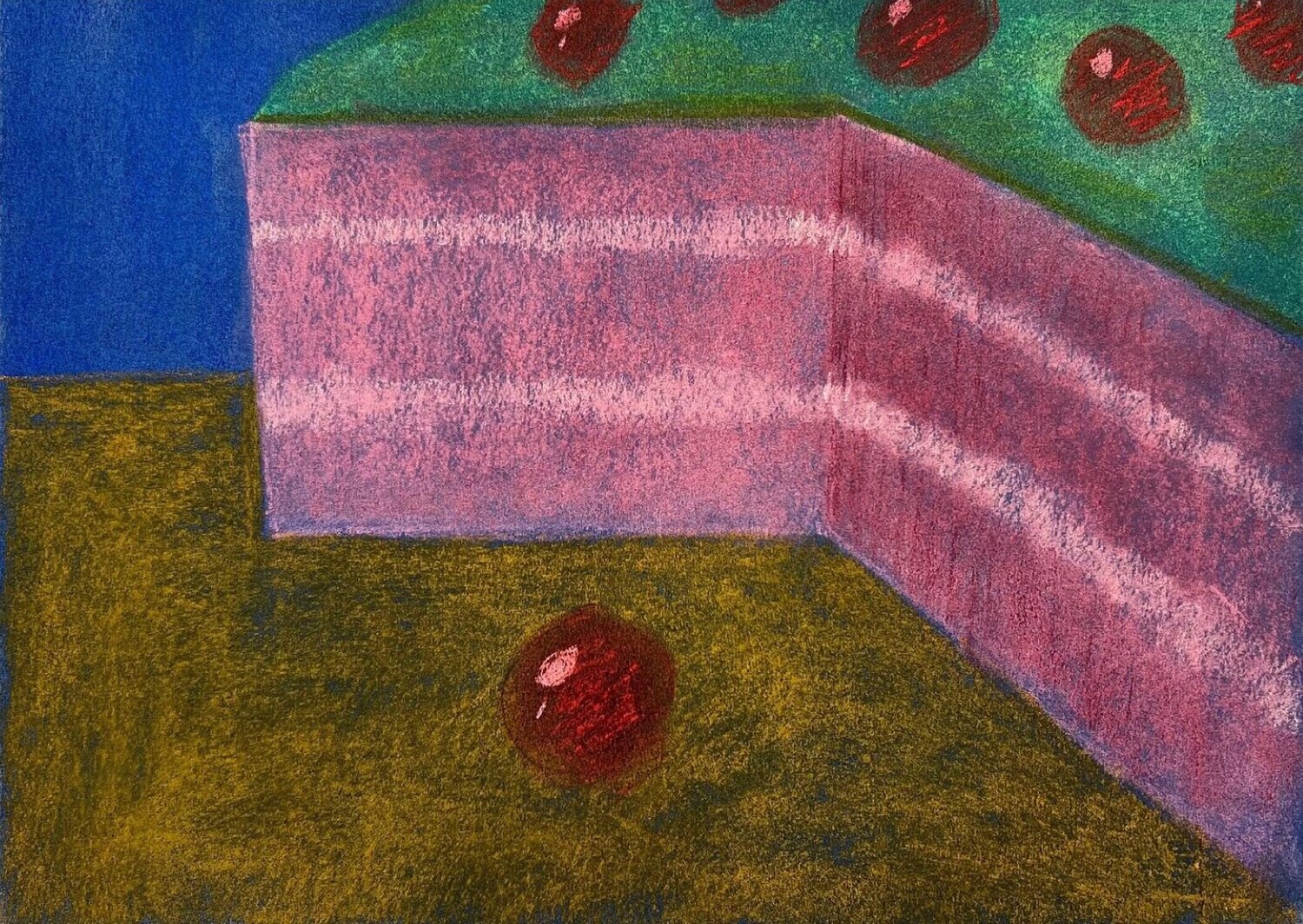 Bite von Yiming Tang (2025): Werk auf Papier Pastell, Buntstift - Singulart