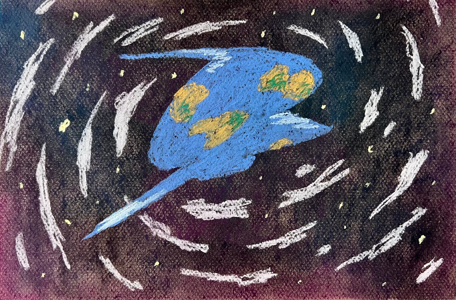 NASA Could Be Wrong door Yiming Tang (2025) : Werk op papier Pastel, Kleurpotlood - Singulart