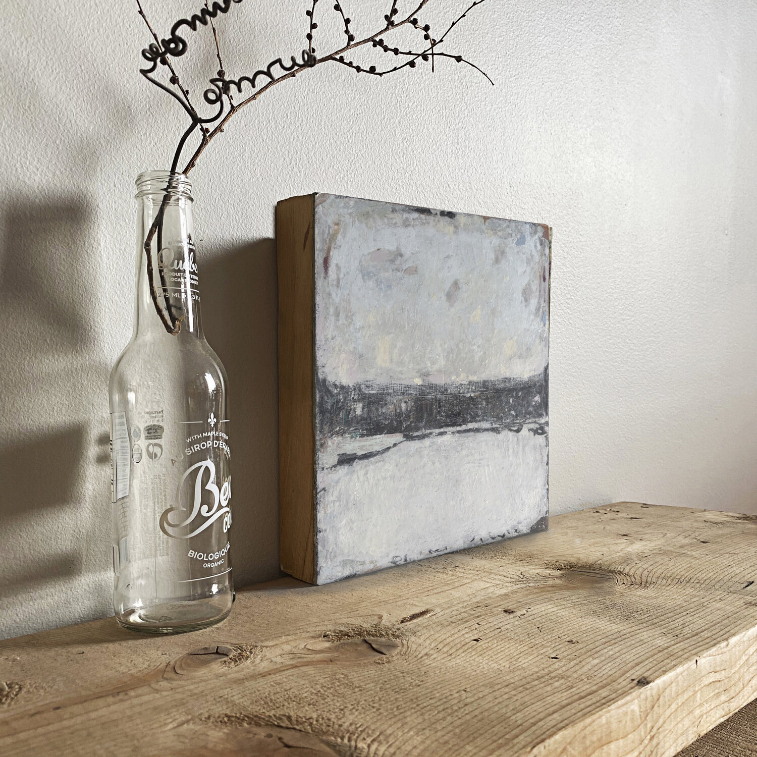 Aurore glacée - II by Guylène Lefort (2025) : Painting Collage, Wax on ...