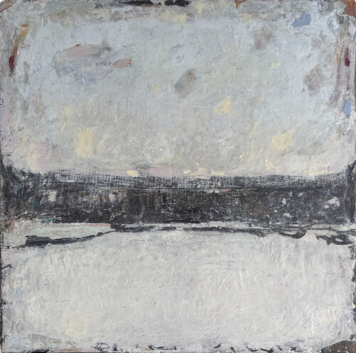 Aurore glacée - II by Guylène Lefort (2025) : Painting Collage, Wax on ...