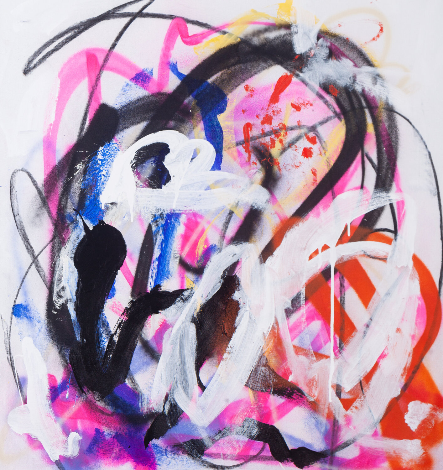 GRETA FUNDE by Pink Morro (2026) : Painting Acrylic, Graphite on Canvas ...