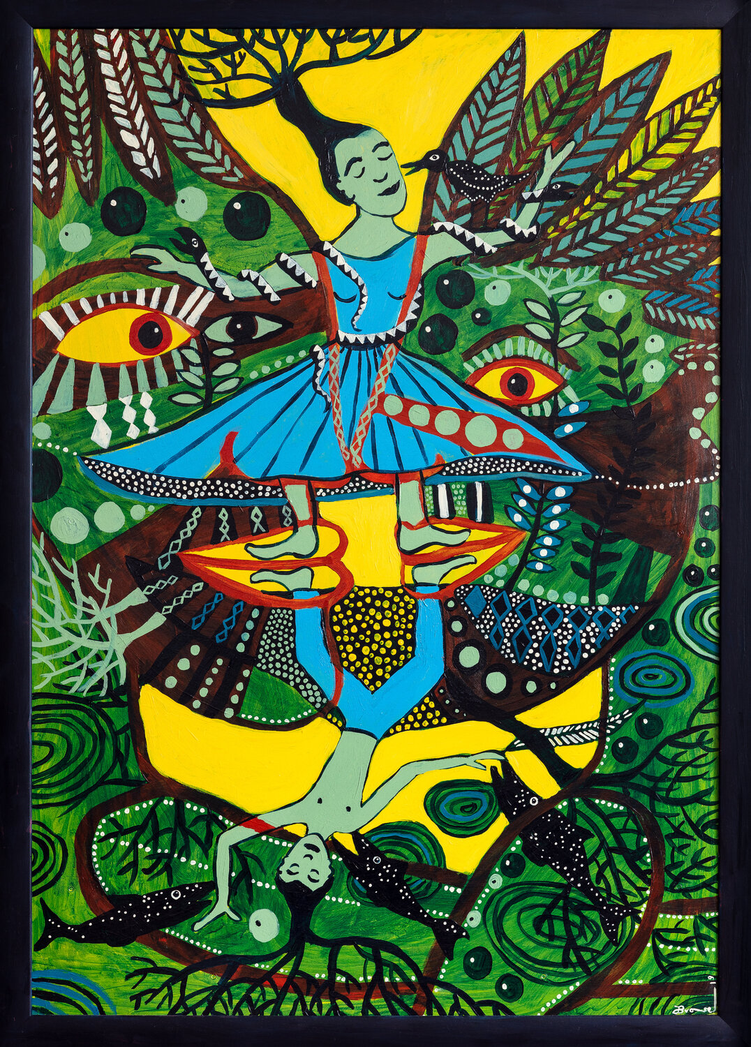 Tsunki- Göttin der Spiegelung von Julia Brömsel (2019): Malerei Acryl ...