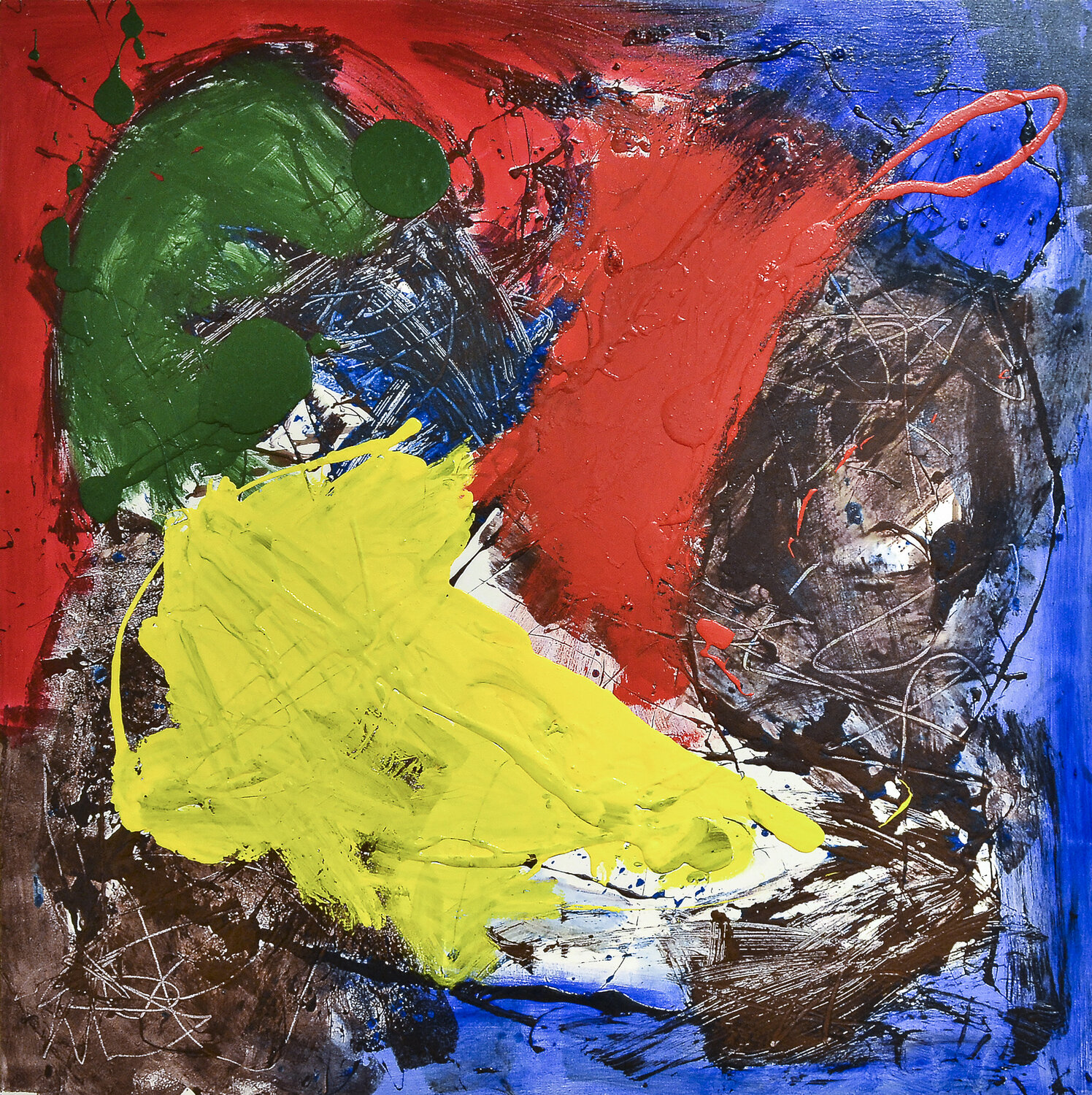 Composition one by Nikola Nikolić (2015) : Painting Acrylic, Pigments on Canvas - Singulart