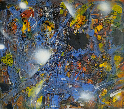 zu John Cale "Fear is A Man `s Best Friend" by Jürgen Wagner (2025) : Painting Acrylic, India ...