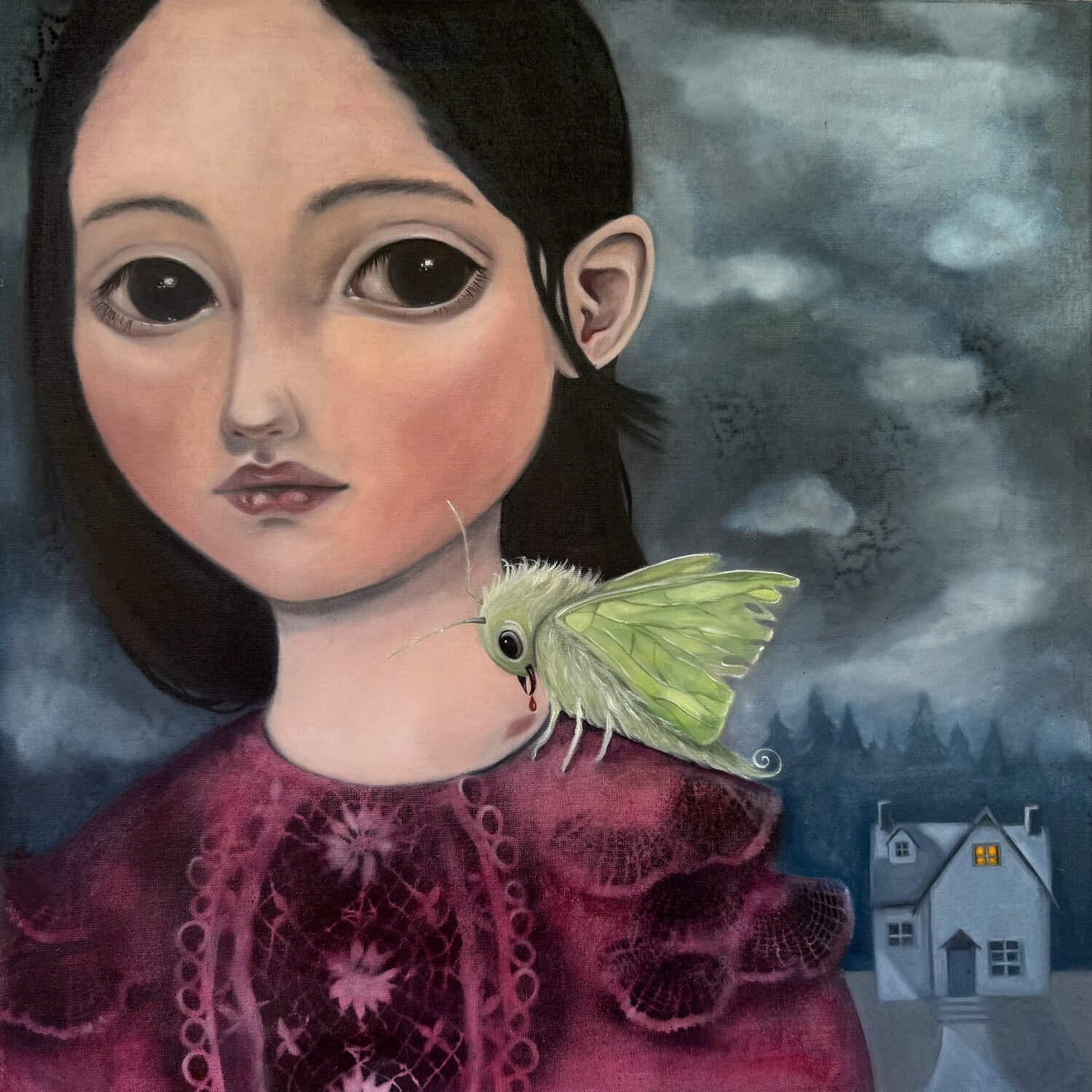 Der Biss by Michèle Gschwind (2025) : Painting Acrylic, Oil on Canvas ...