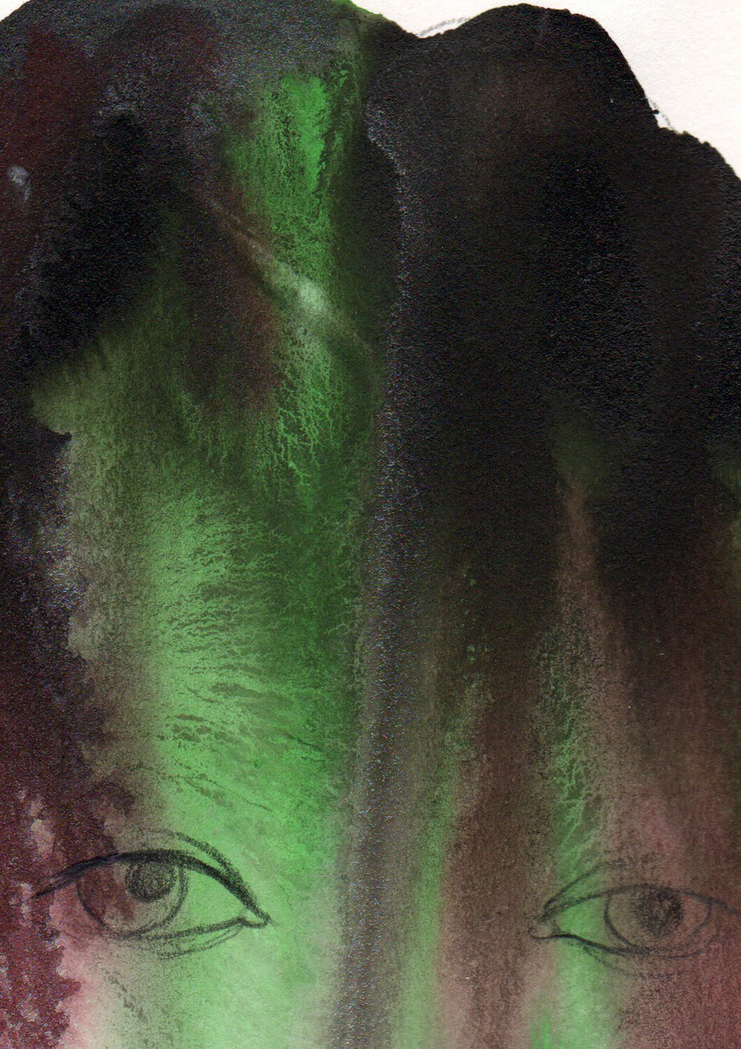 Torso III di Inna Stein (2025): Opera su carta a Acquarello, Matita su ...