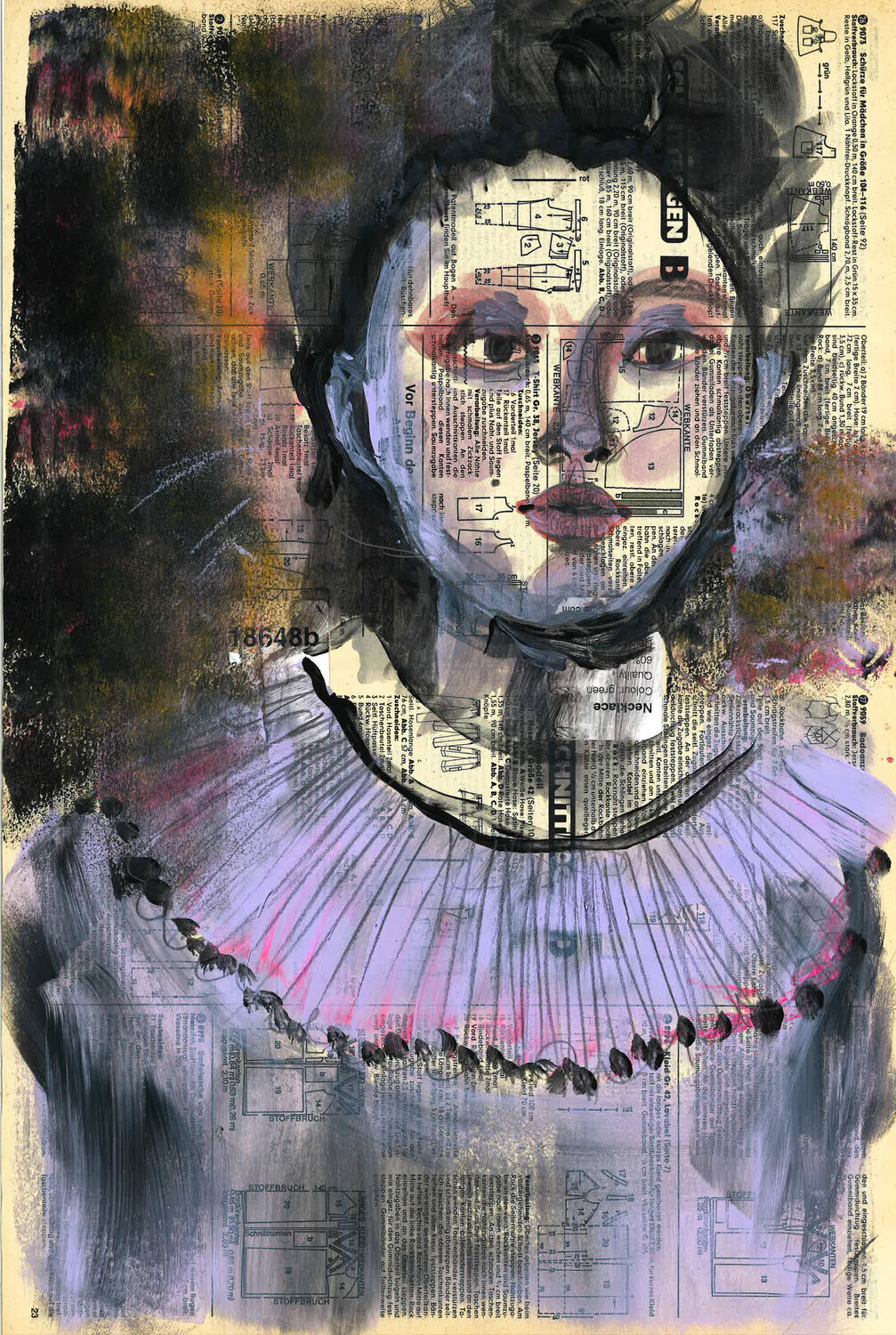 Storyfaced II by Inna Stein (2024) : Drawing Pencil, Charcoal on Paper ...