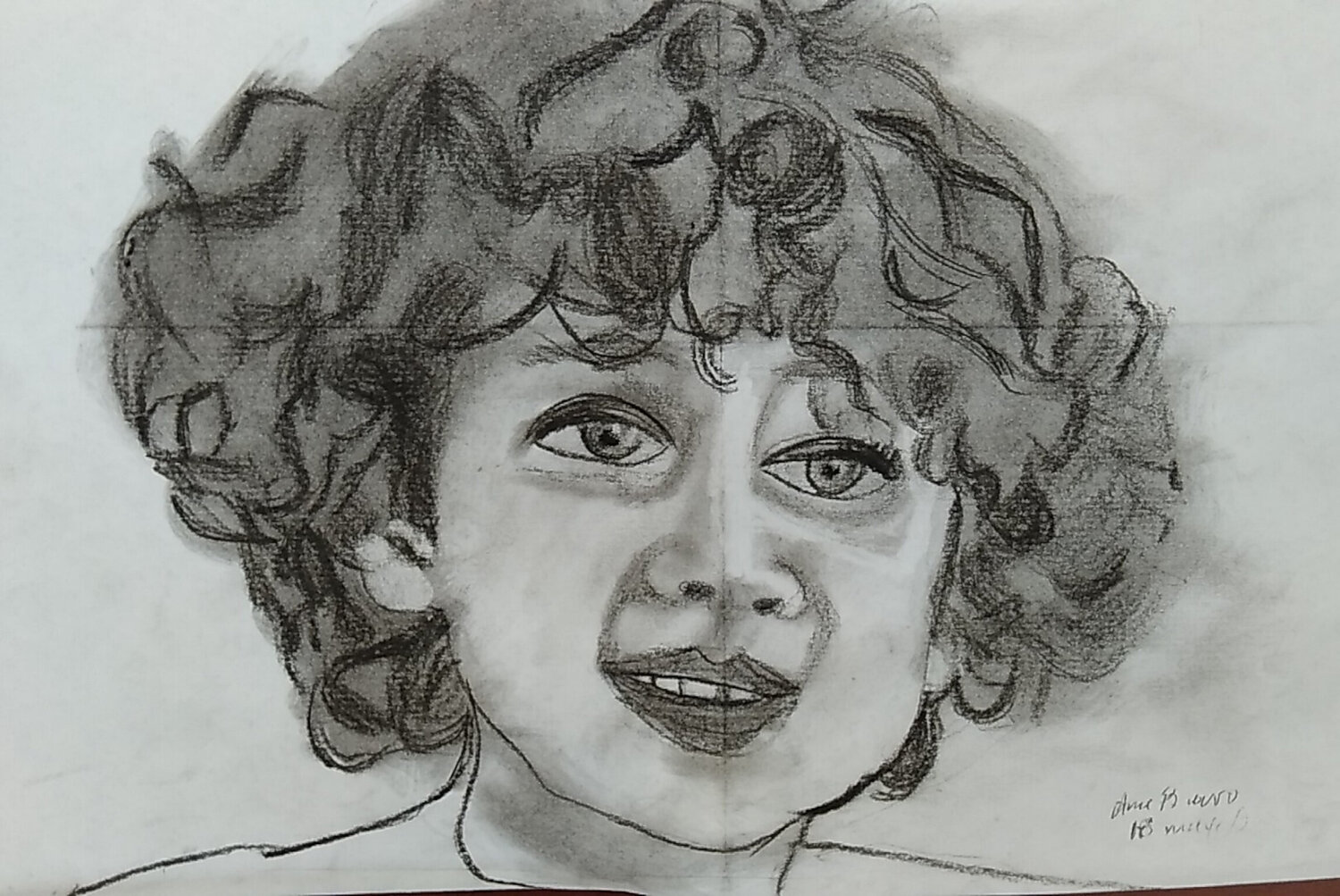 Niño Sk1 by Ana Bravo (2024) : Drawing Pencil, Charcoal on Paper ...
