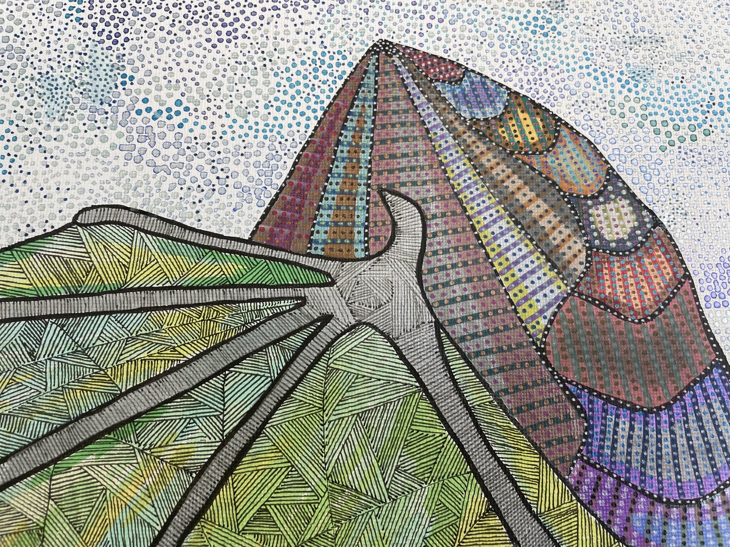 Meeting by Dragana Olah (2025) : Drawing Felt on Canvas - Singulart