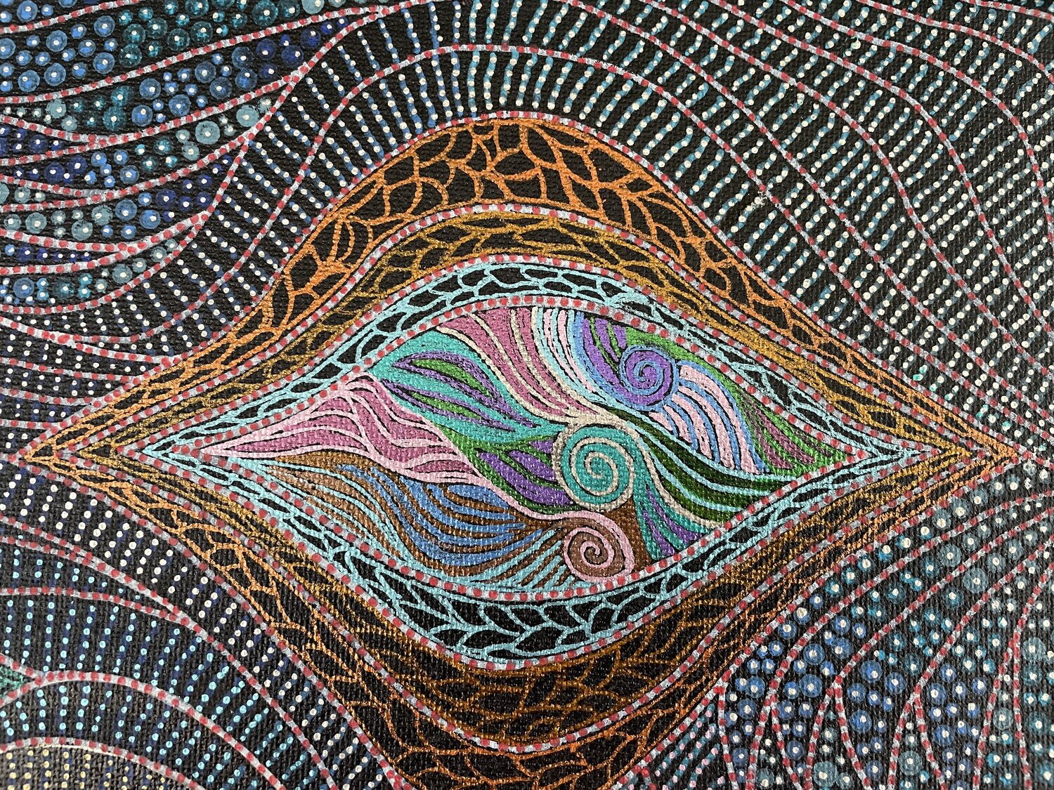 Listening Eyes by Dragana Olah (2026) : Drawing Felt on Canvas - Singulart