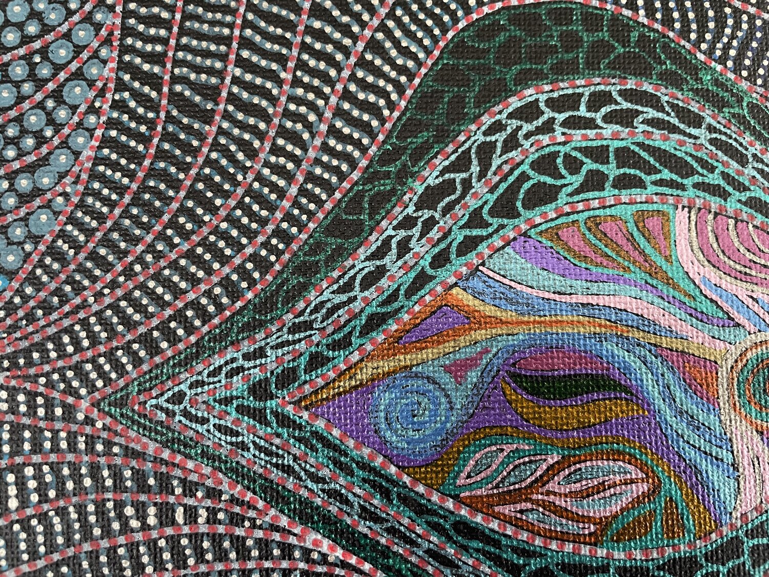 Listening Eyes by Dragana Olah (2026) : Drawing Felt on Canvas - Singulart