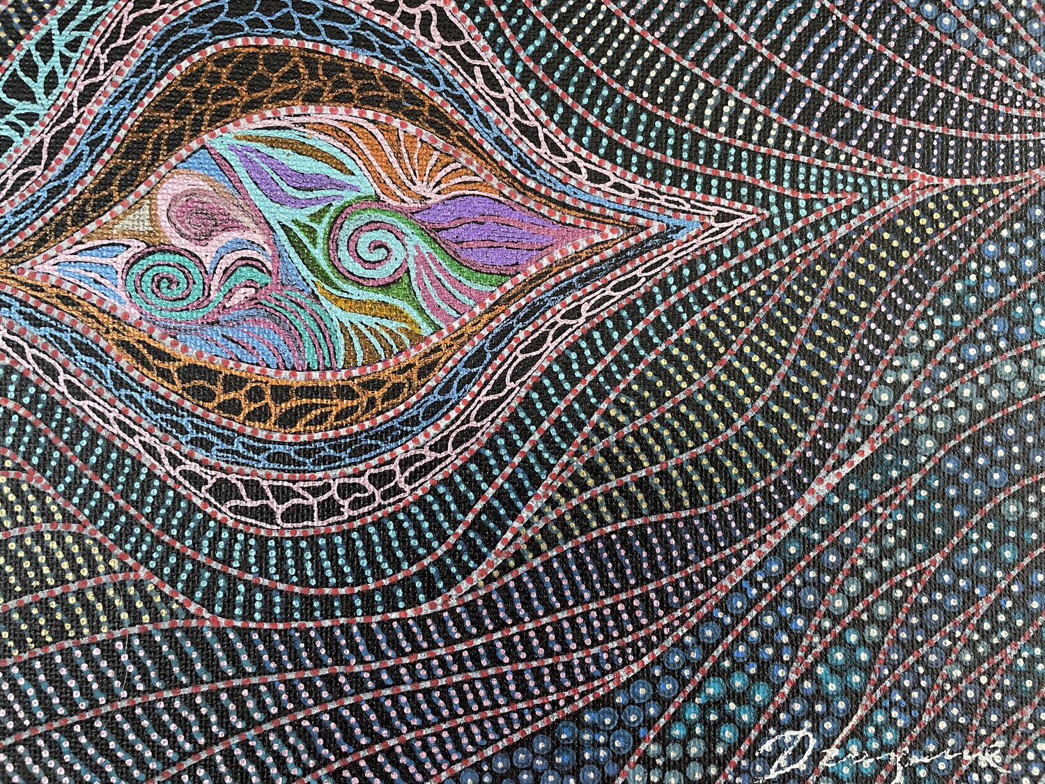 Listening Eyes by Dragana Olah (2026) : Drawing Felt on Canvas - Singulart