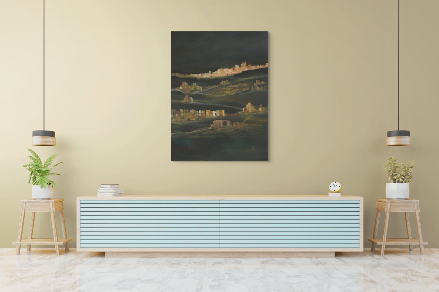 Village Tapestry by Godwin Muscat Azzopardi (2023) : Painting Oil on ...