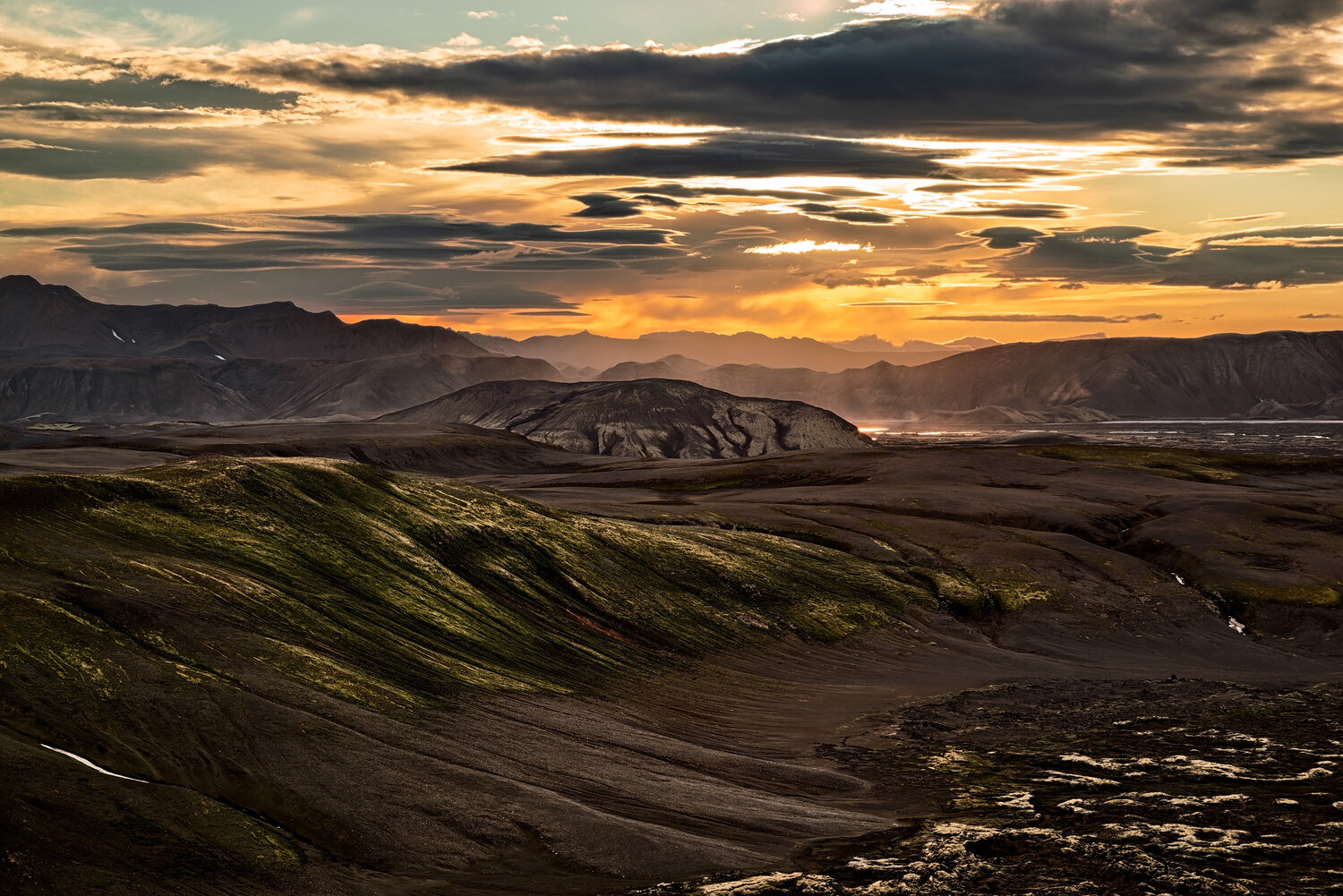 On the Right Side of Lakagígar (Laki Craters) at Sunset, Iceland by ...