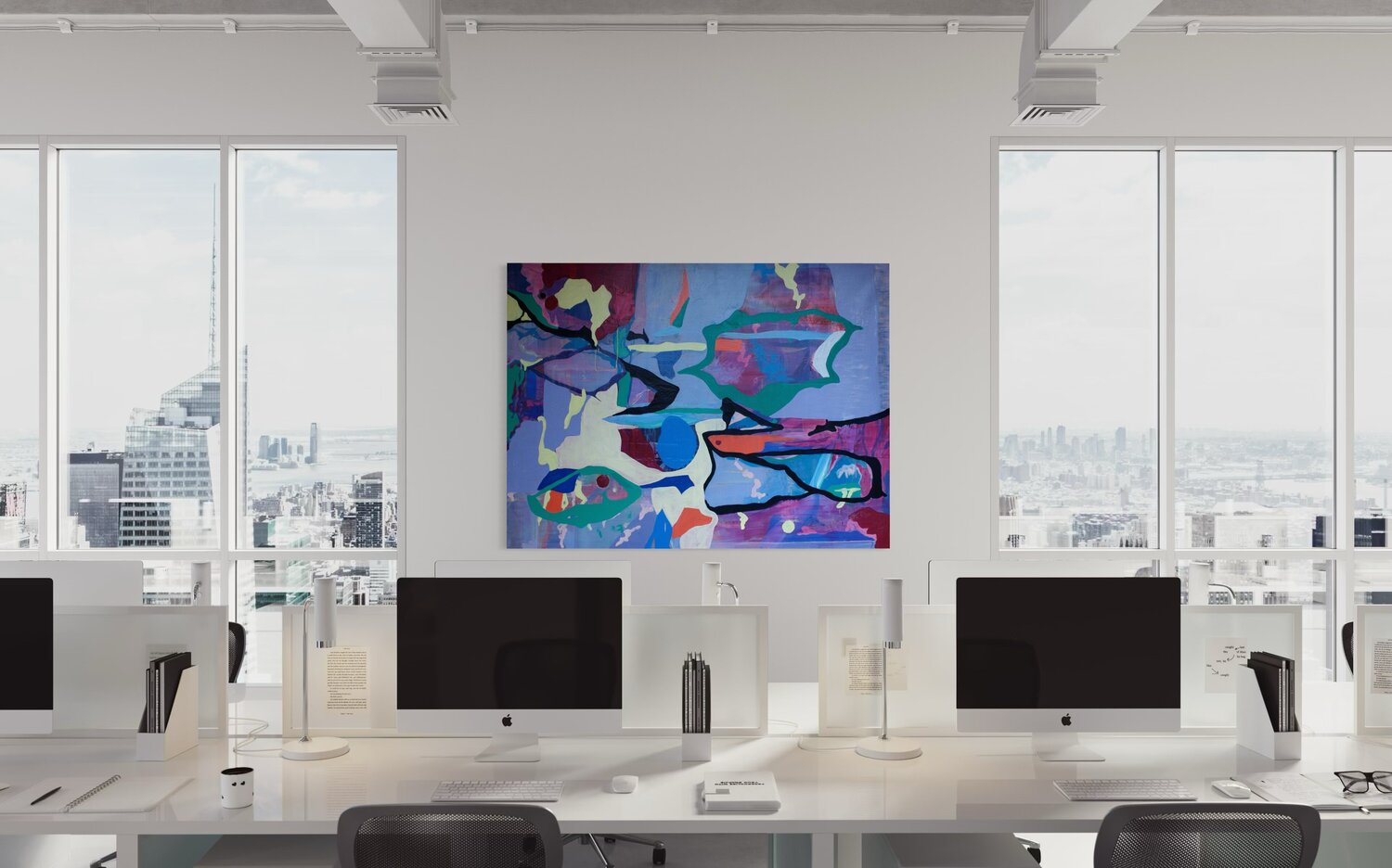 Aquatic Utopia door Hannah Campion (1999) : Schilderij Acryl, Pen op ...