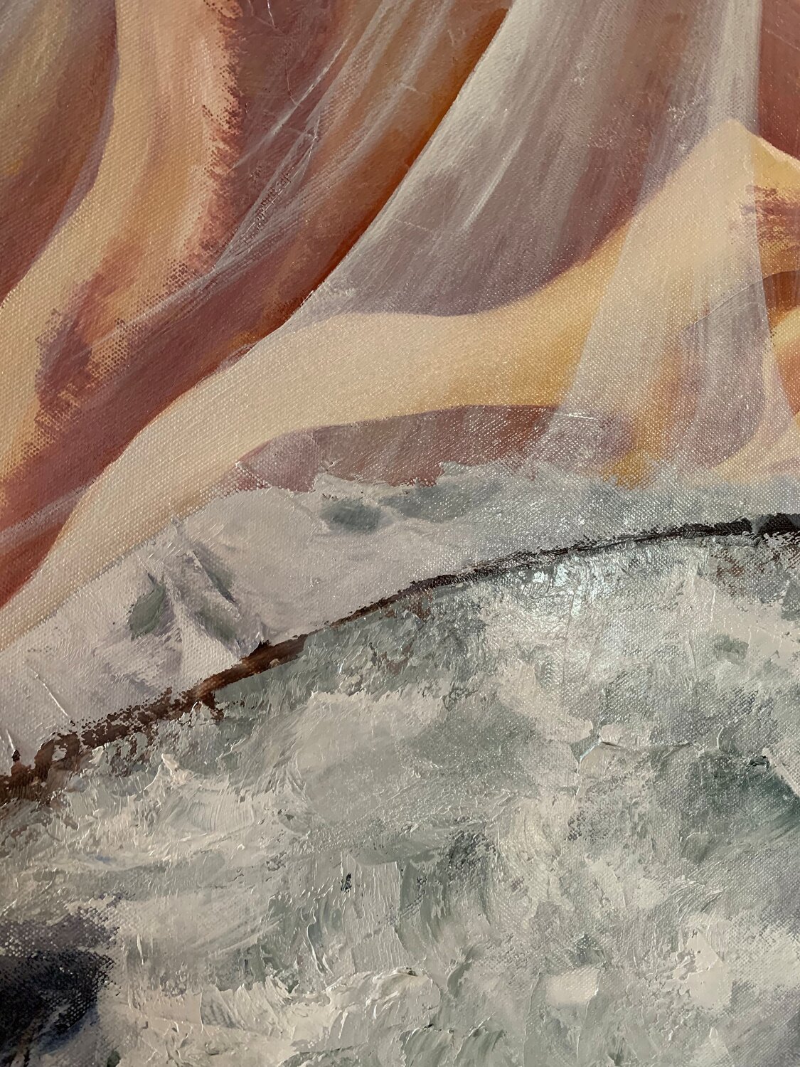 La Voile Voilée by Sylvie Roy (2021) : Painting Oil on Canvas - Singulart