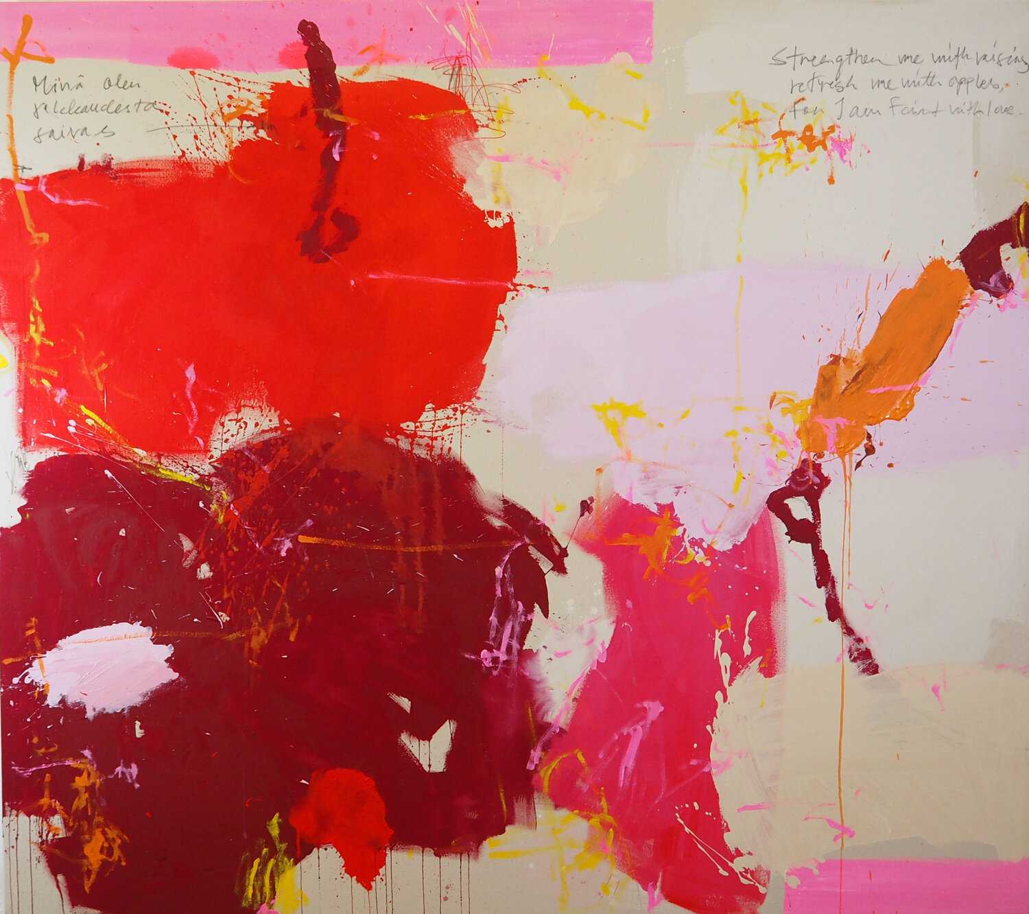 I am faint with love by Sari Moilala (2024) : Painting Acrylic, Ink on ...